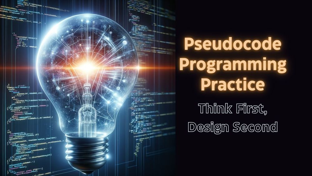 Pseudocode Programming Think First Code Second