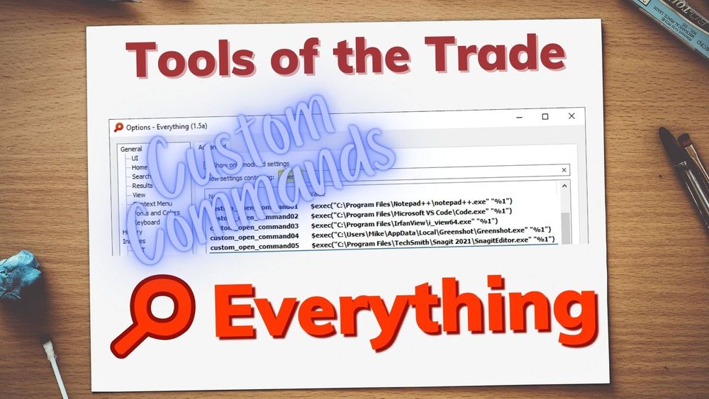 Customizing The Voidtools Everything File Search Utility With Custom Commands